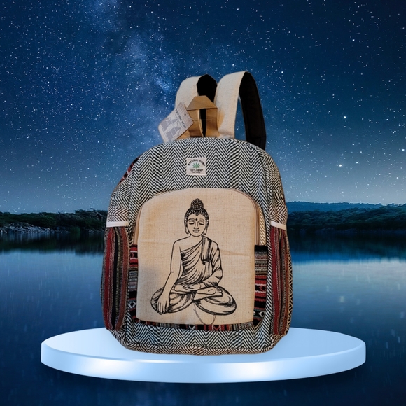 sroushaa | Bags | Unique Design Himalaya Hemp Backpack Small Backpack ...